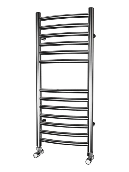 350mm Wide 800mm High CURVED Stainless Steel Towel Radiator