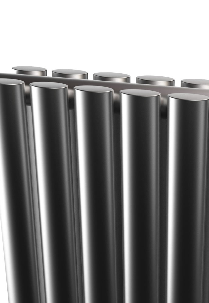 OLIVER 290mm Wide 1800mm High Elliptical Tube Stainless Steel Radiator ...