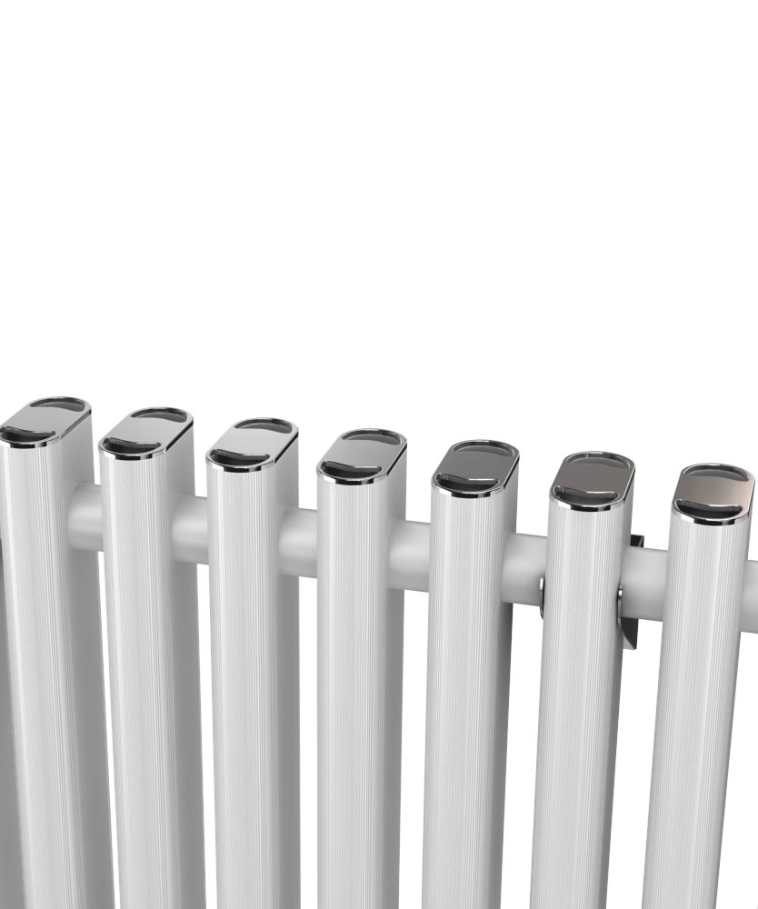 LOLA 305mm Wide 1800mm High Aluminium Radiator - White Single
