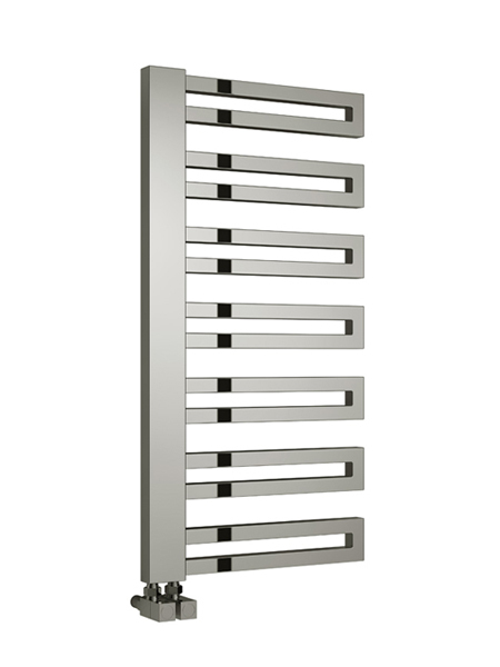 GINOSA 500mm Wide 1000mm High Black Designer Towel Radiator