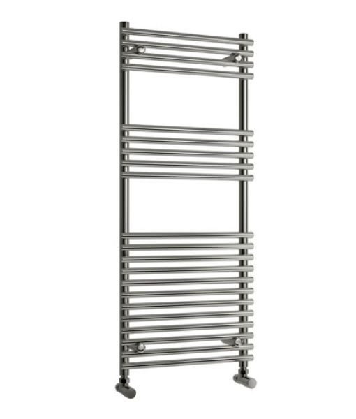 PAVIA 600mm Wide 1200mm High Chrome Designer Towel Radiator