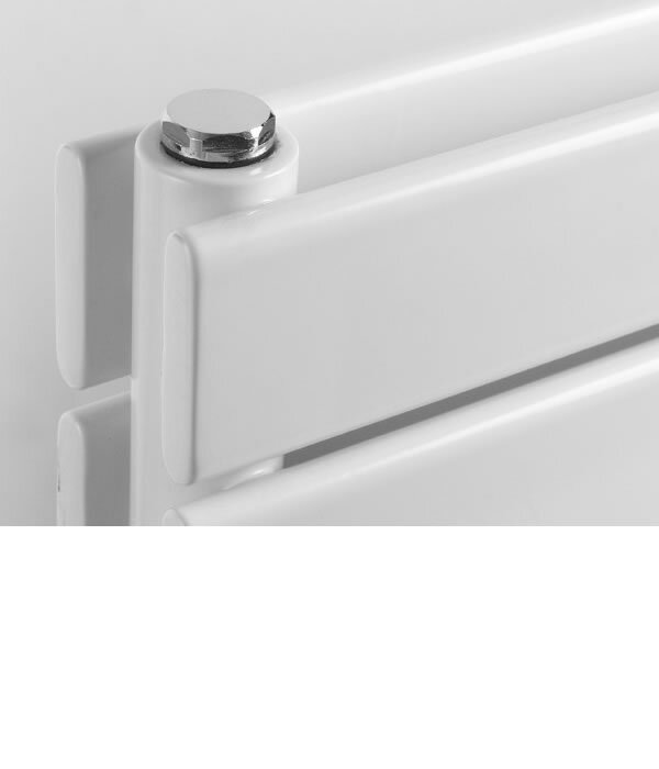 RIONE 600mm Wide 550mm High Designer Bathroom Radiator - White Double