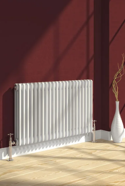COLONA 1190mm Wide 300mm High Three Column White Radiator
