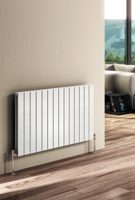 FLAT 1032mm Wide 600mm High Designer Bathroom Radiator - White Single