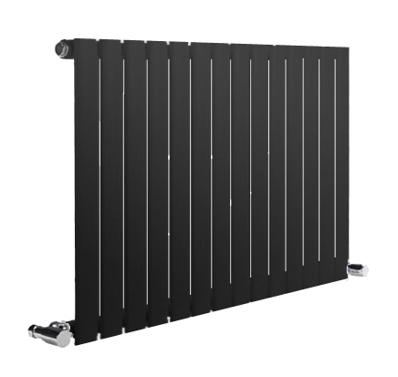 NEVA 826mm Wide 550mm High Black Radiator - Single