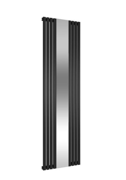 REFLECT 449mm Wide 1800mm High Vertical Black Designer Radiator
