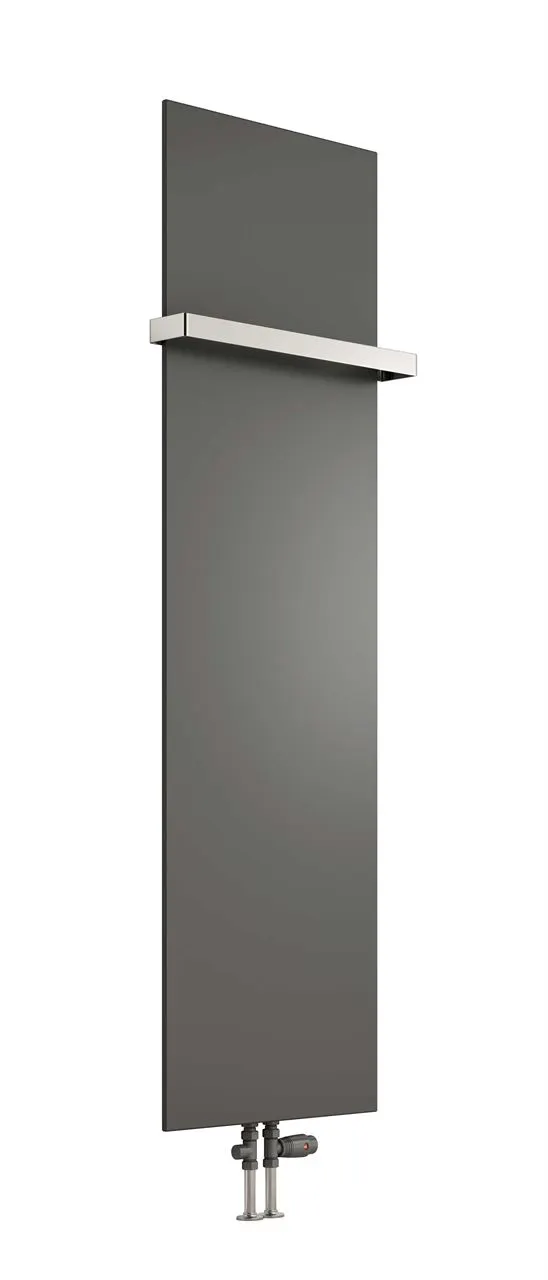 SLIMLINE 400mm Wide 1170mm High Radiator With Hanging Rail - Anthracite