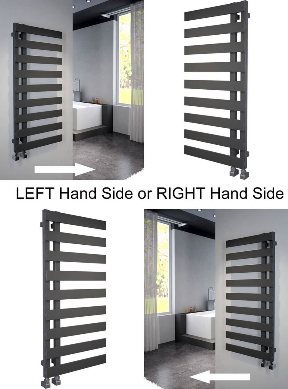 EMRENO Open End Towel Radiator | Anthracite, 500x1200mm