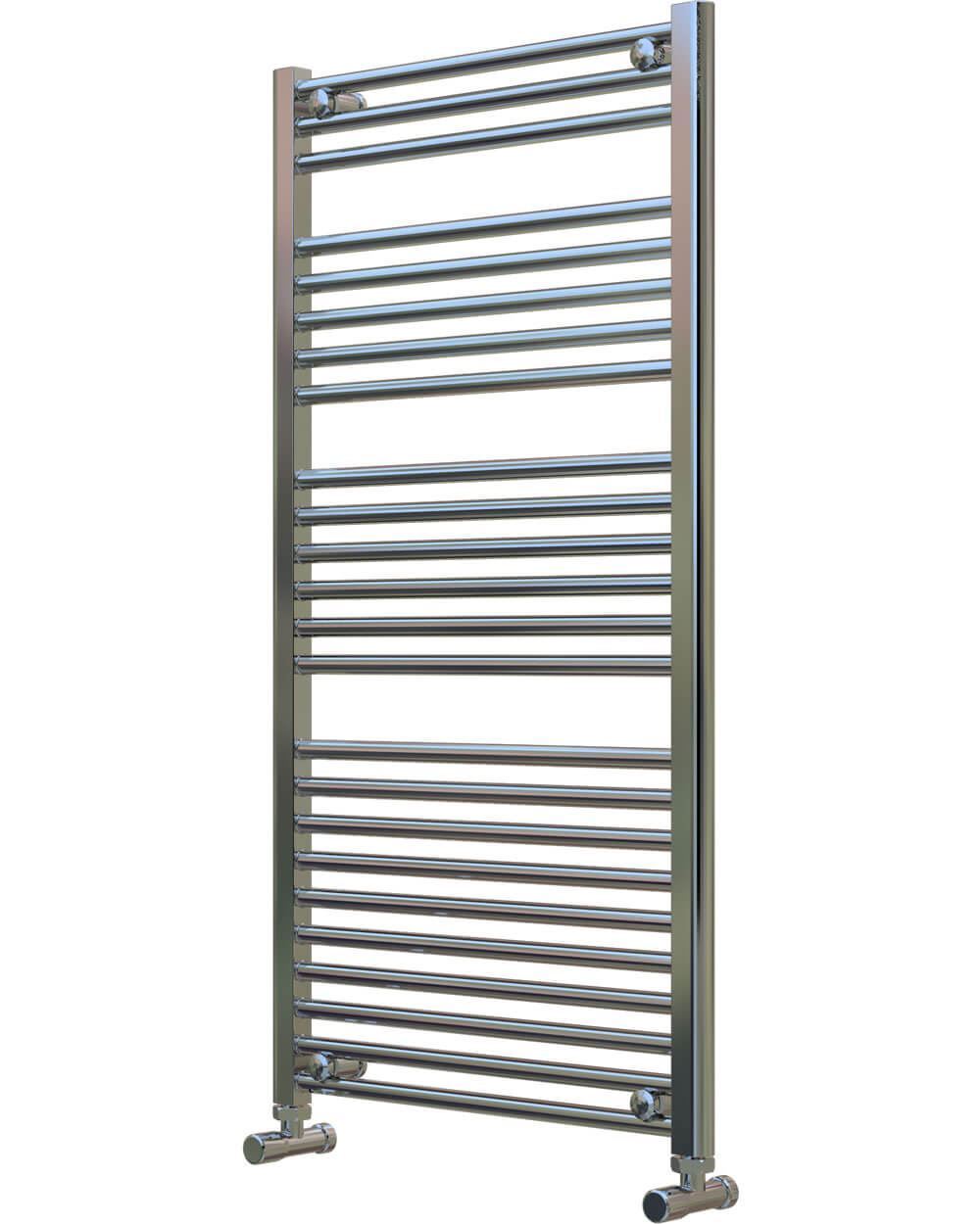 600mm Wide 1150mm High Chrome Flat Towel Radiator