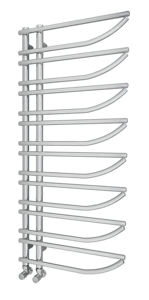 ENZANA Designer Towel Rail | E-Shape, 550x1250mm, Chrome