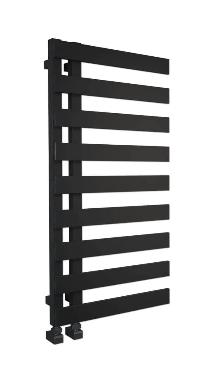 EMRENO Black Towel Radiator | Open-Ended, 500x800mm
