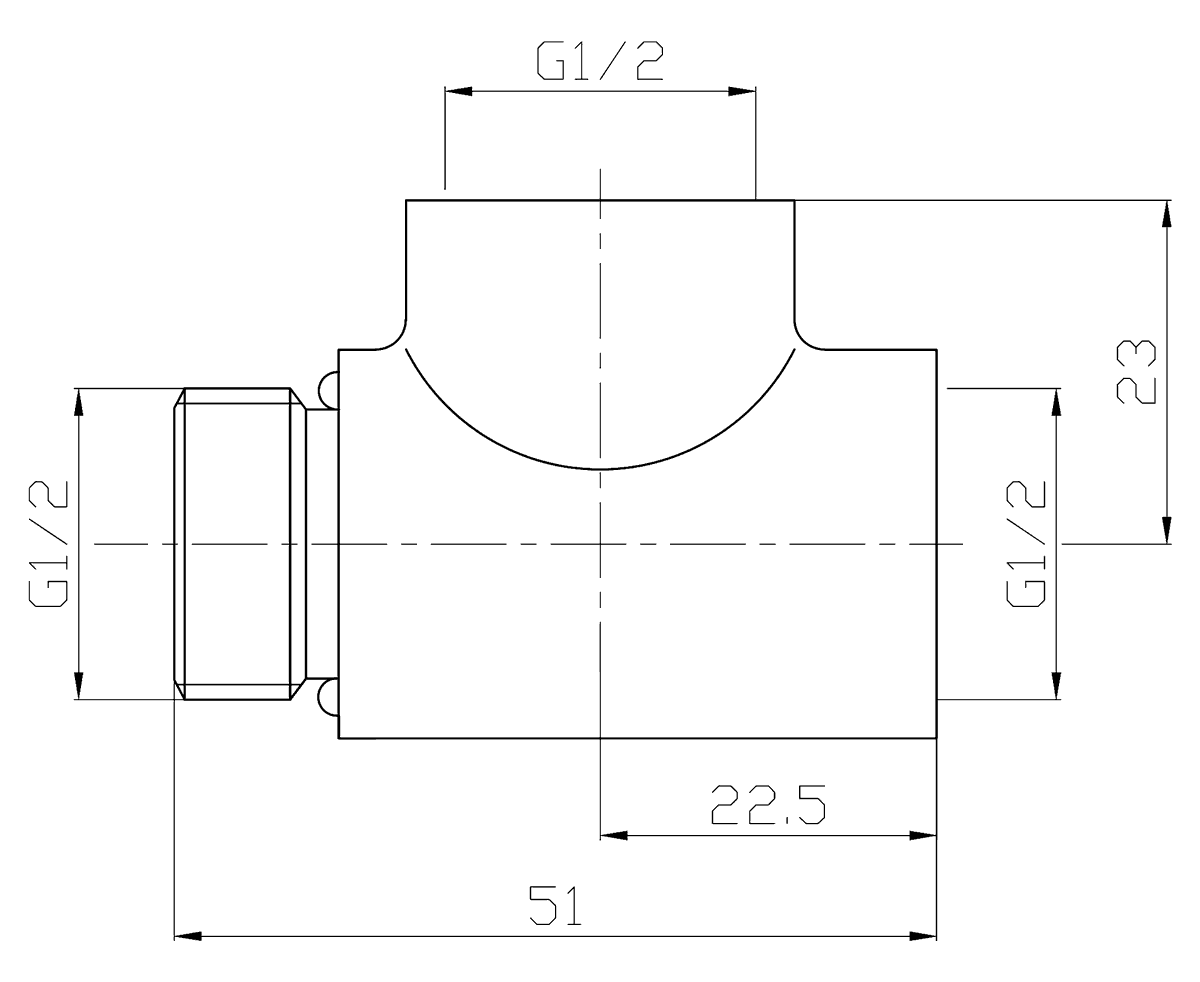T Piece | Dual Fuel Adaptor In Anthracite Grey Finish