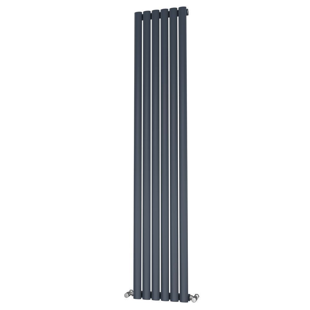 VERTICA 348x1600mm Anthracite Single Oval Tube Vertical Radiator