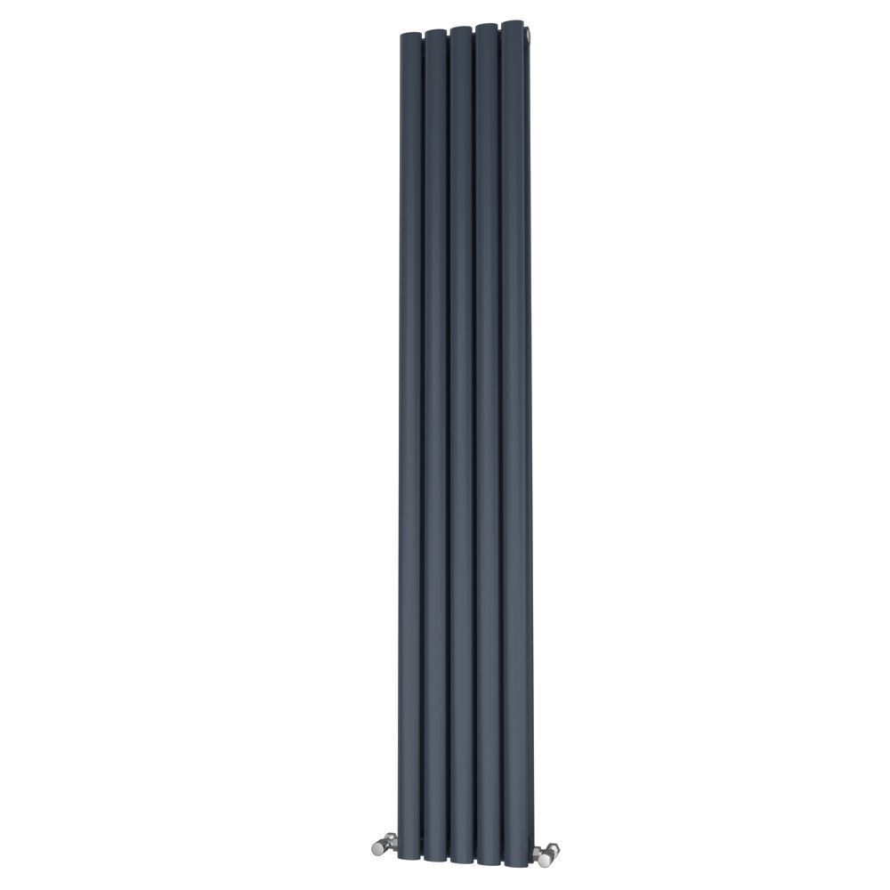 VERTICA 1800x290mm Anthracite Double Oval Tube Vertical Radiator