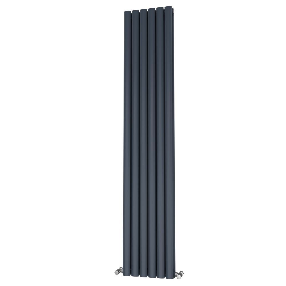 VERTICA 1800x348mm Anthracite Double Oval Tube Vertical Radiator
