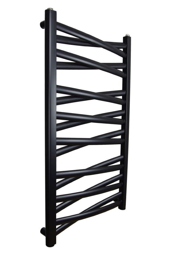 TREA 3DX 540mm Wide 910mm High Black Designer Bathroom Radiator