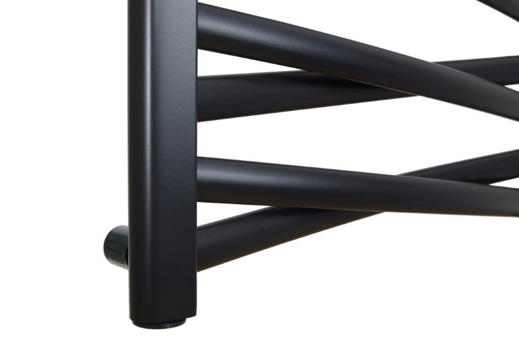 TREA 3DX 540mm Wide 1205mm High Black Designer Bathroom Radiator